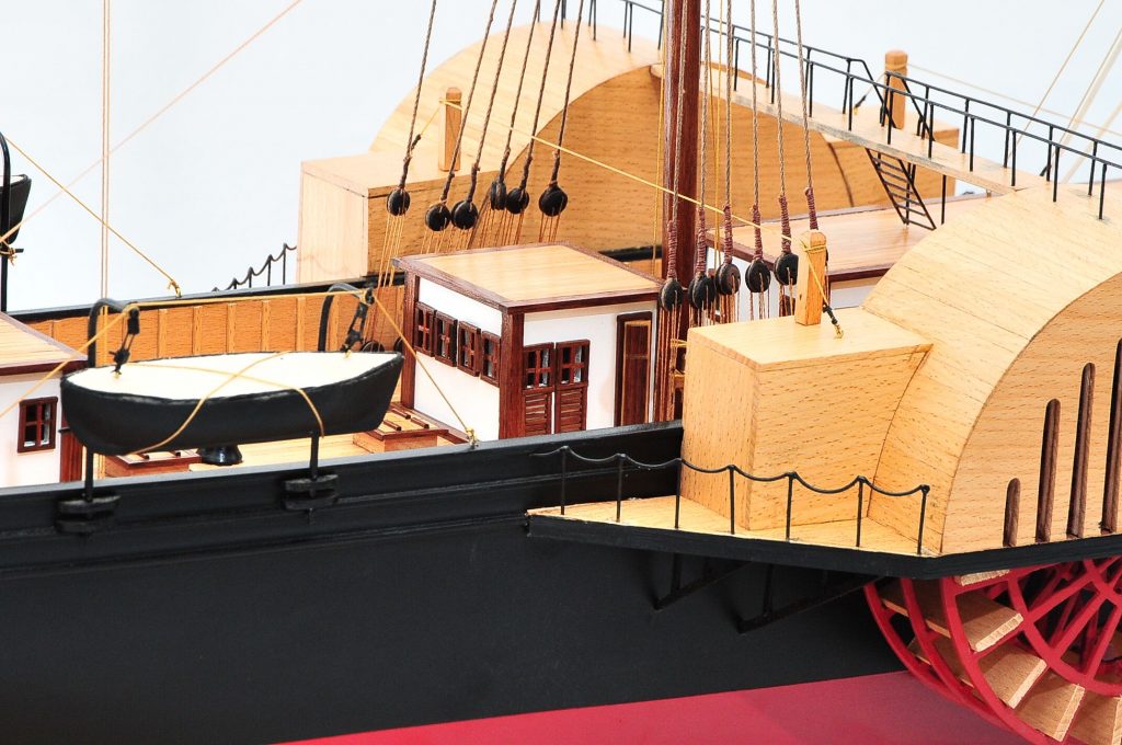 California Model Ship,wooden model ship,ready made,side-wheeler,steam ...
