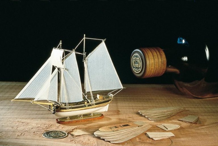 Hannah Schooner Bottle Ship Kit, Wooden Ship Model Kits - Premier Ship Models US
