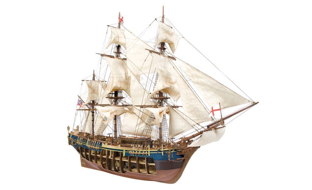 HMS Bounty (Open Hull) Model Ship Kit – Occre (14006), Historical Model ...