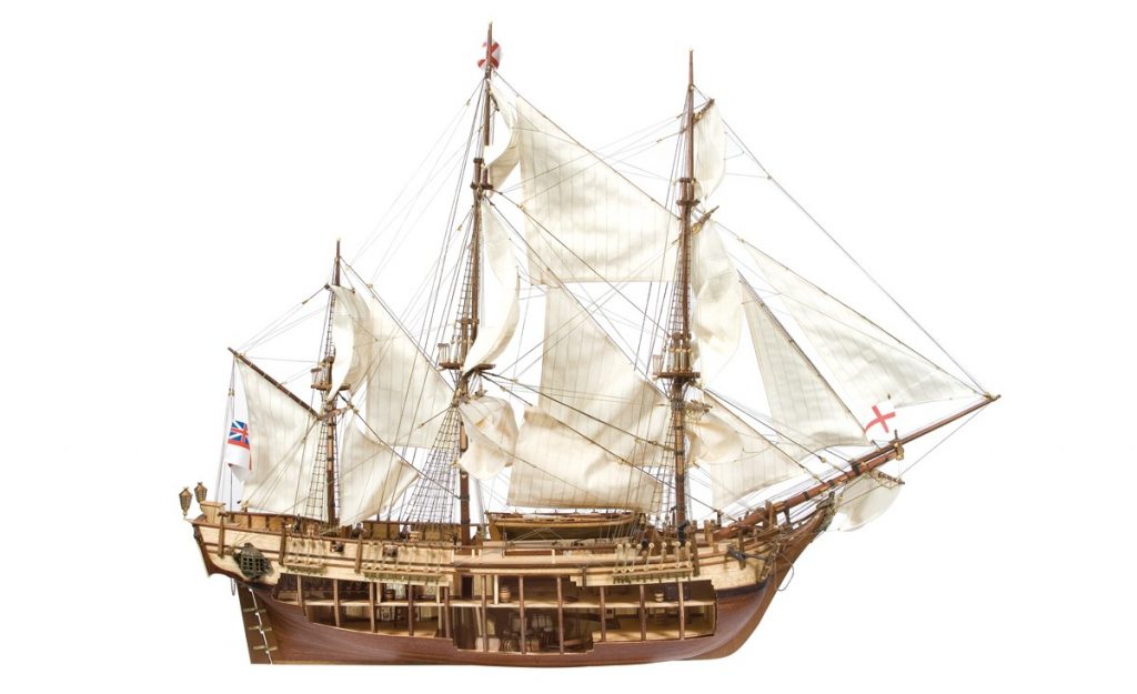 HMS Bounty (Open Hull) Model Ship Kit – Occre (14006), Historical Model ...