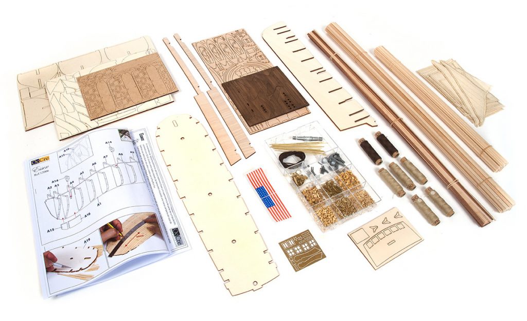 Essex Model Ship Kit (with Sails) – Occre (12006), Large Wooden Ship ...